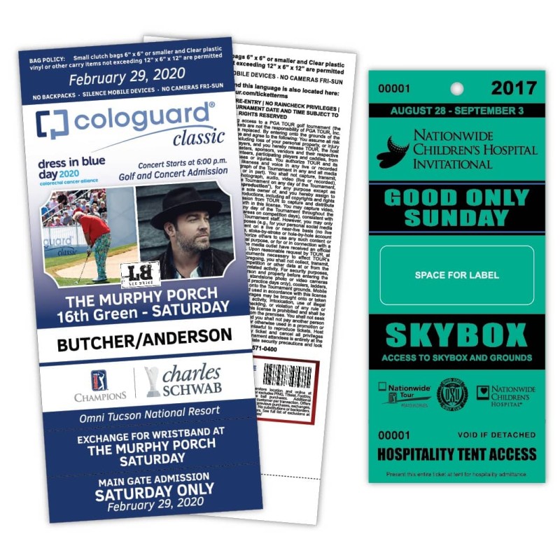 Tickets - TTC Trammell Company - School Spirit Supplies